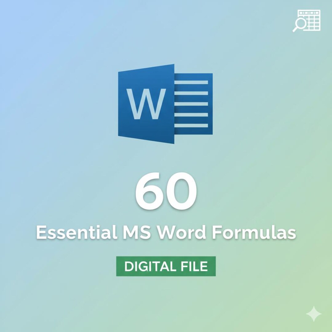 60 Essential MS Word Formulas | Word Field Codes Guide | Microsoft Word ...