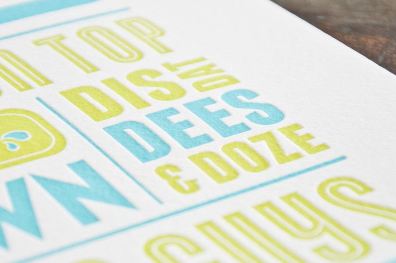 Philly Slang Print Blue-Green | Etsy