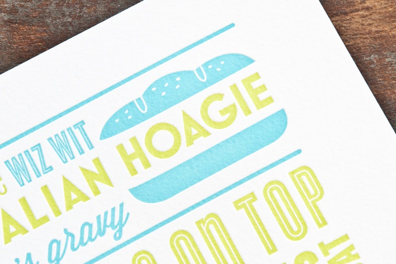 Philly Slang Print Blue-Green | Etsy