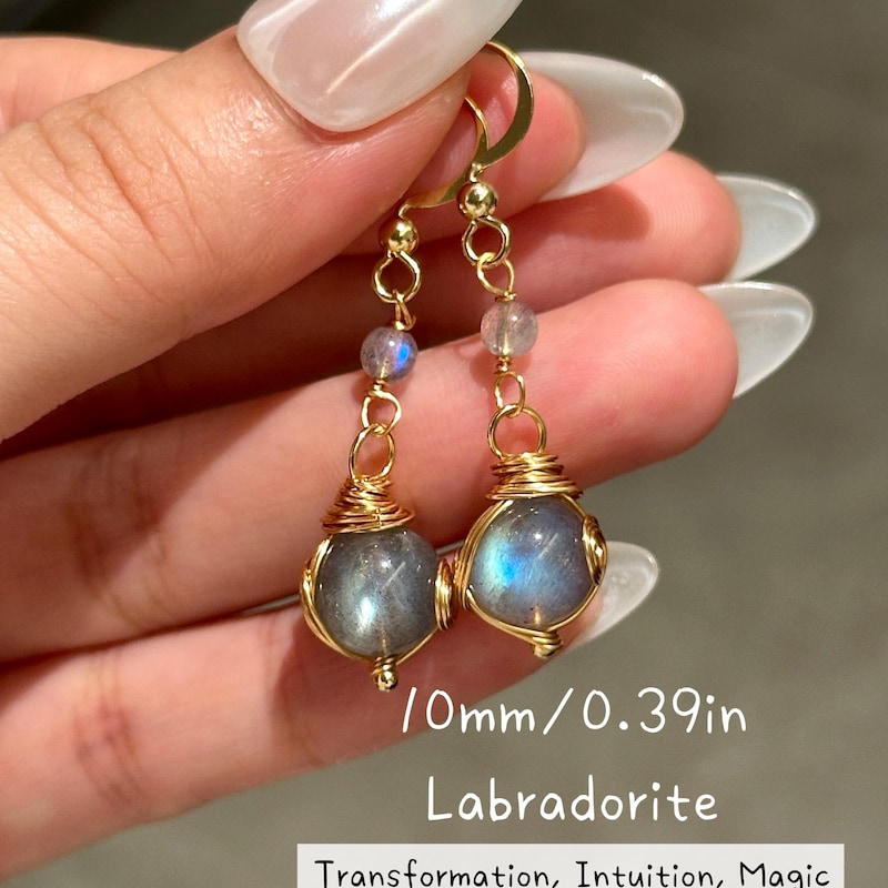 Labradorite Earrings - Etsy