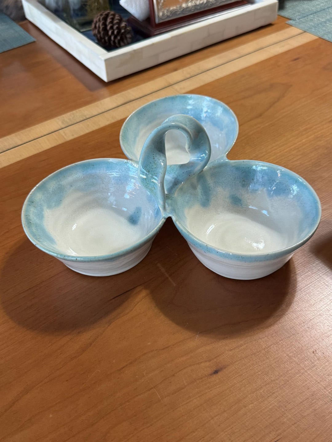 Serving Dish Vintage Cloverleaf Shape Pottery Dip Dish Handcrafted - Etsy
