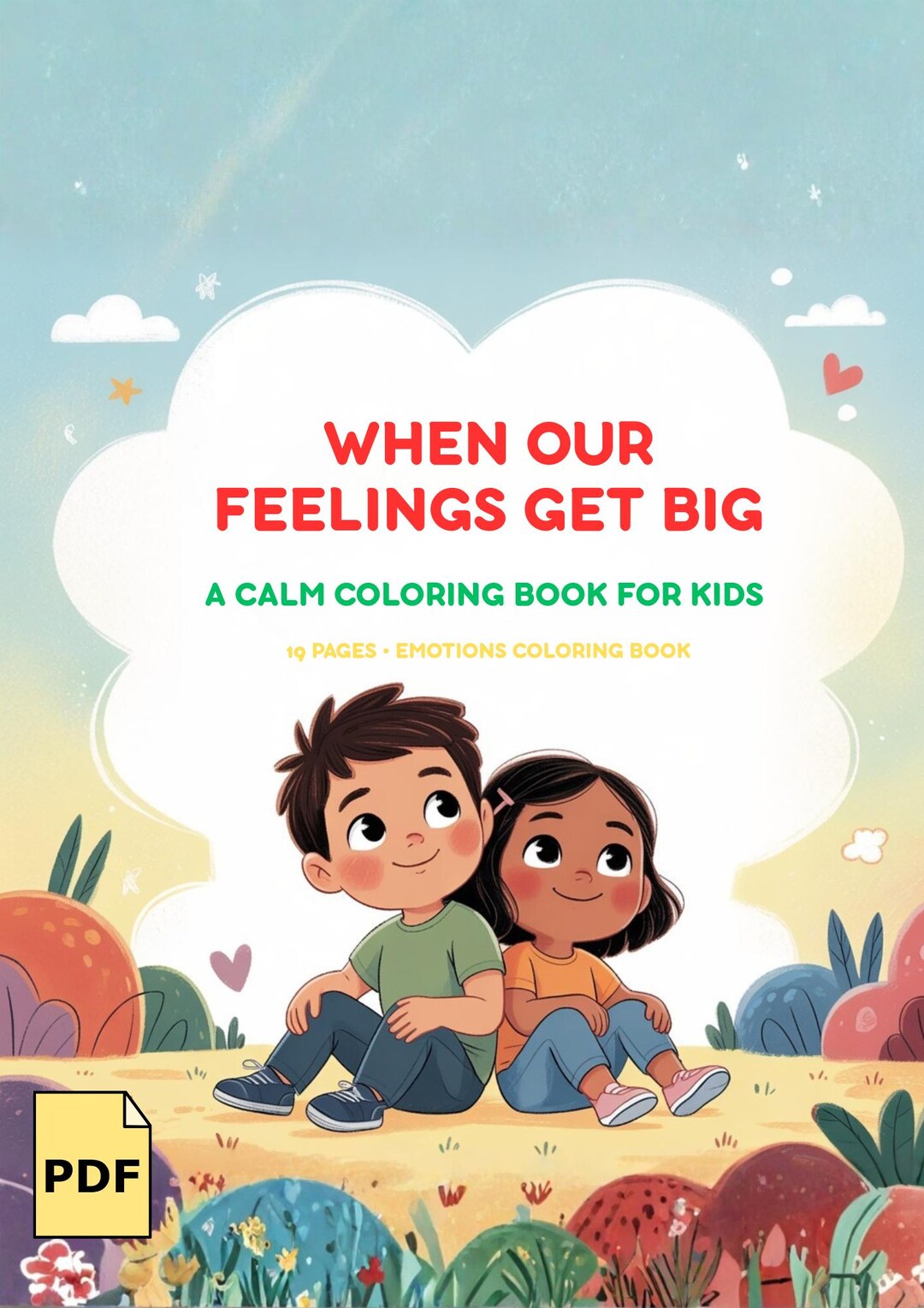 Emotions Coloring Book for Kids | Big Feelings Activity | Calm Down ...
