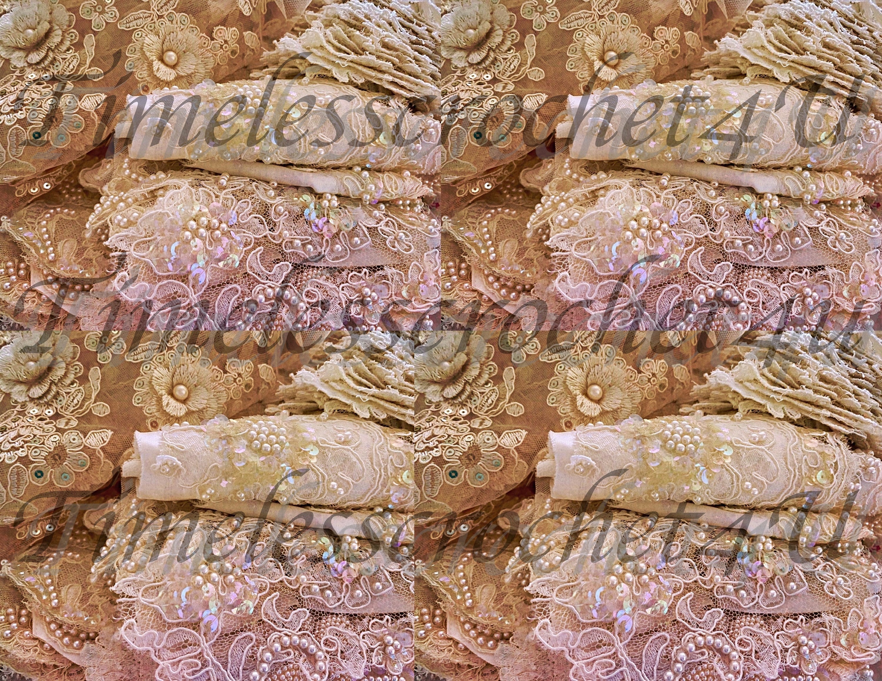 Princess Luscious Lace Kit# 2 Vintage Unique- Backgrounds- 5 Sheets ...