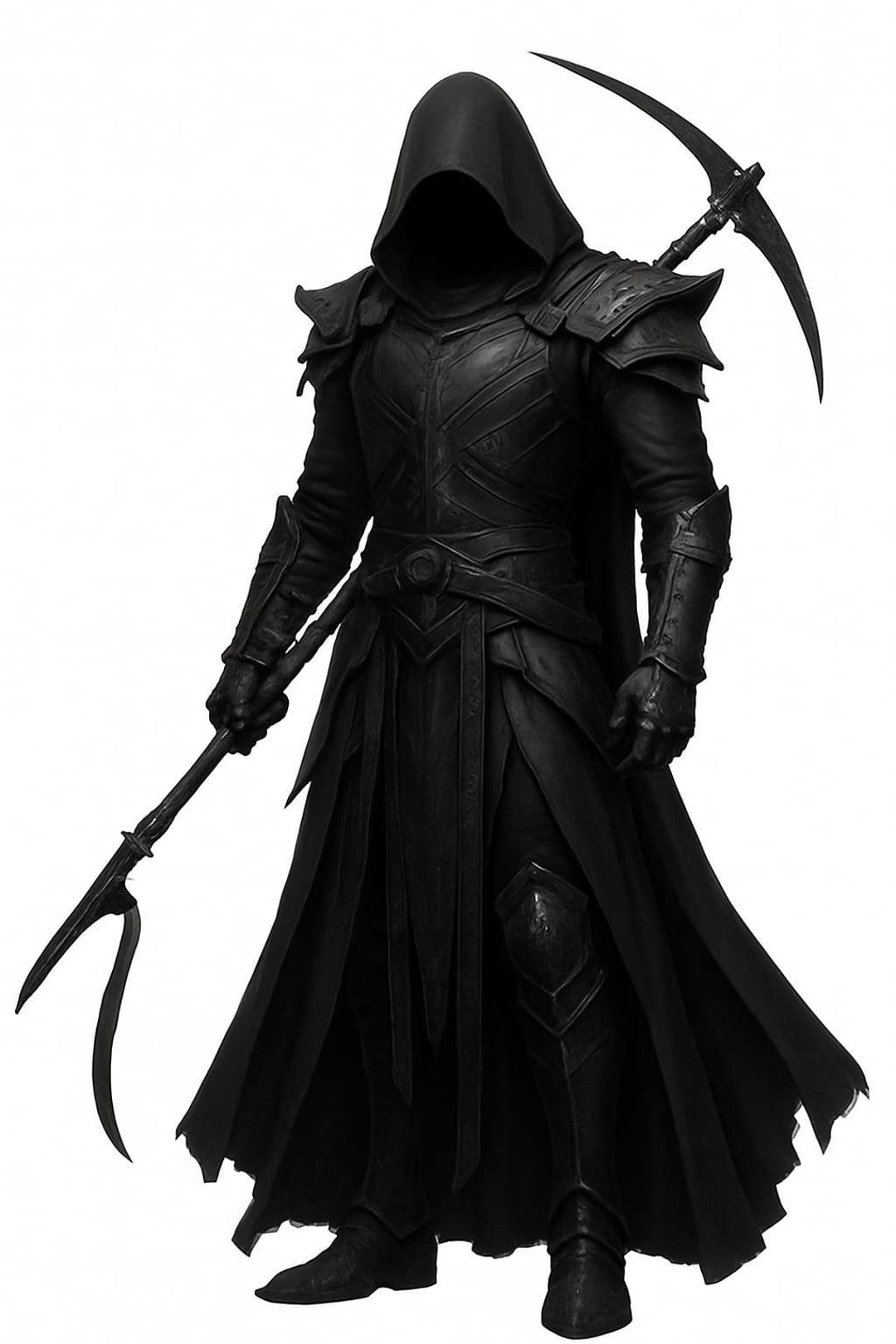 Dark Reaper Warrior Armor Set – Handmade Black Cloak, LARP Cosplay ...