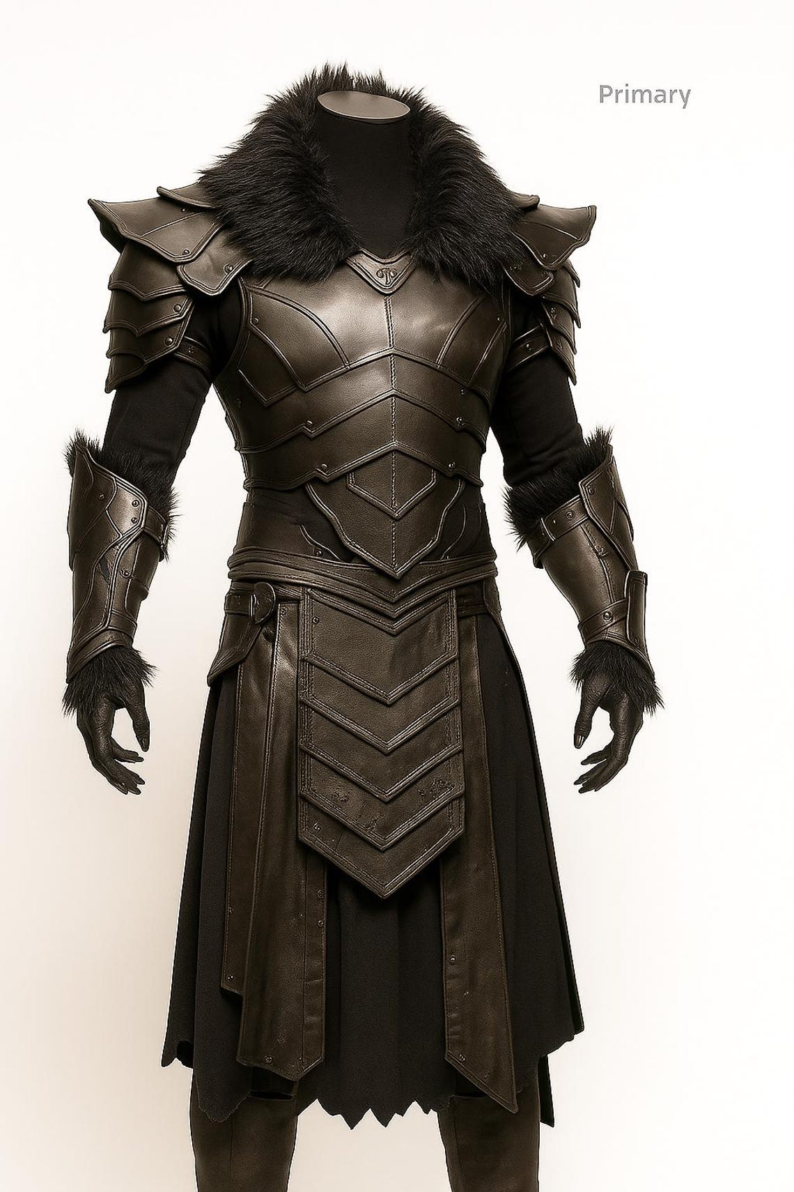 Handcrafted Black Leather Armor – Medieval LARP & Cosplay Costume With ...