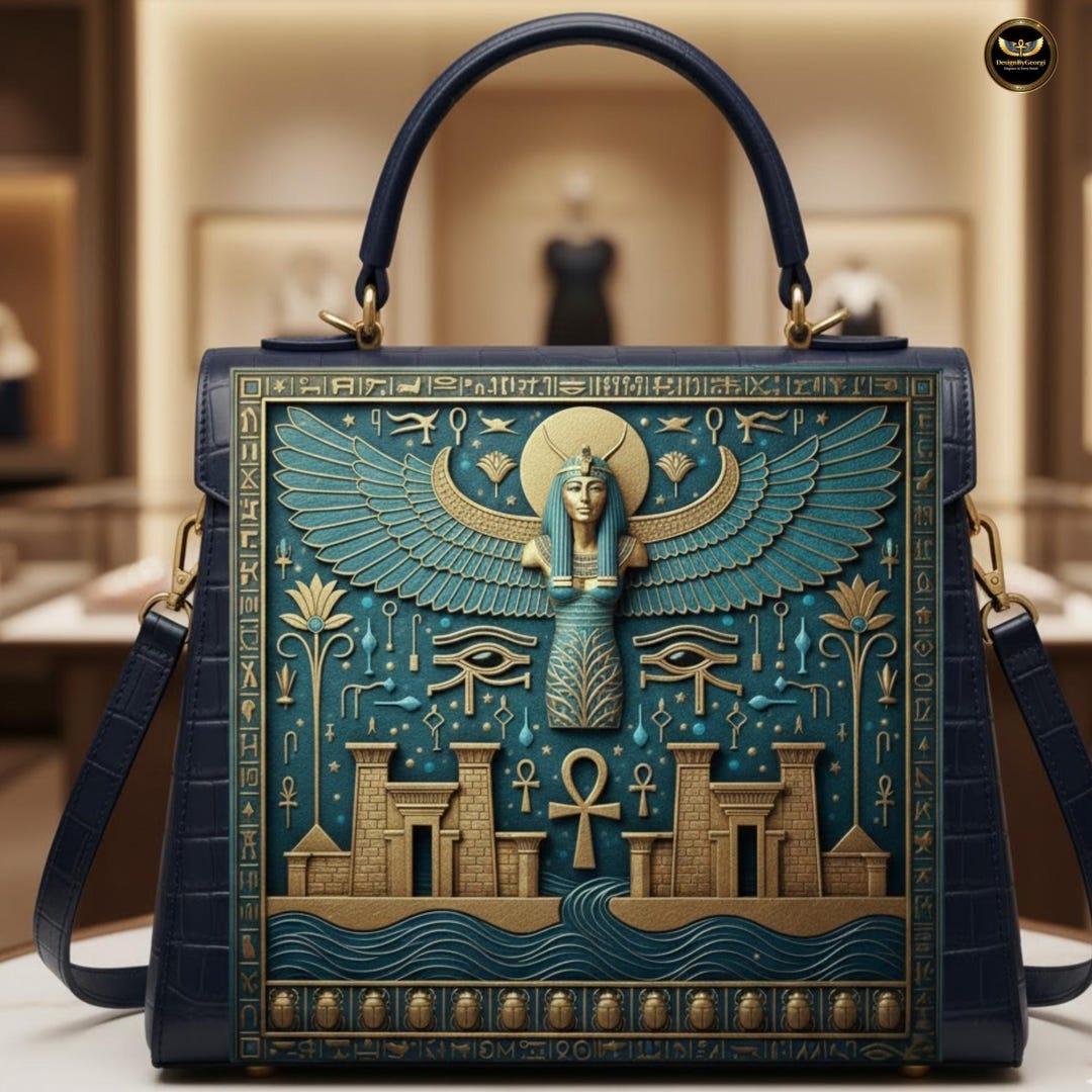 Ancient Egyptian Goddess Isis Digital Art, Winged Isis Nile & Temples ...