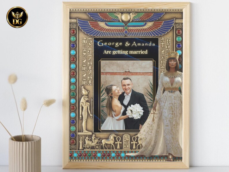 The Sapphire Dynasty | Egyptian Wedding Invitation Suite – Luxury Navy ...