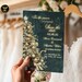 Emerald Velvet & Golden Christmas Tree Wedding Invitation Suite ...