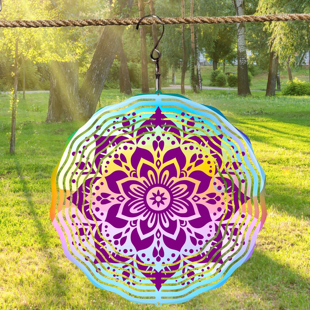 Colorful Bright Wind Spinner 8" - Beach, Dog, Cat Windspnner / Large ...