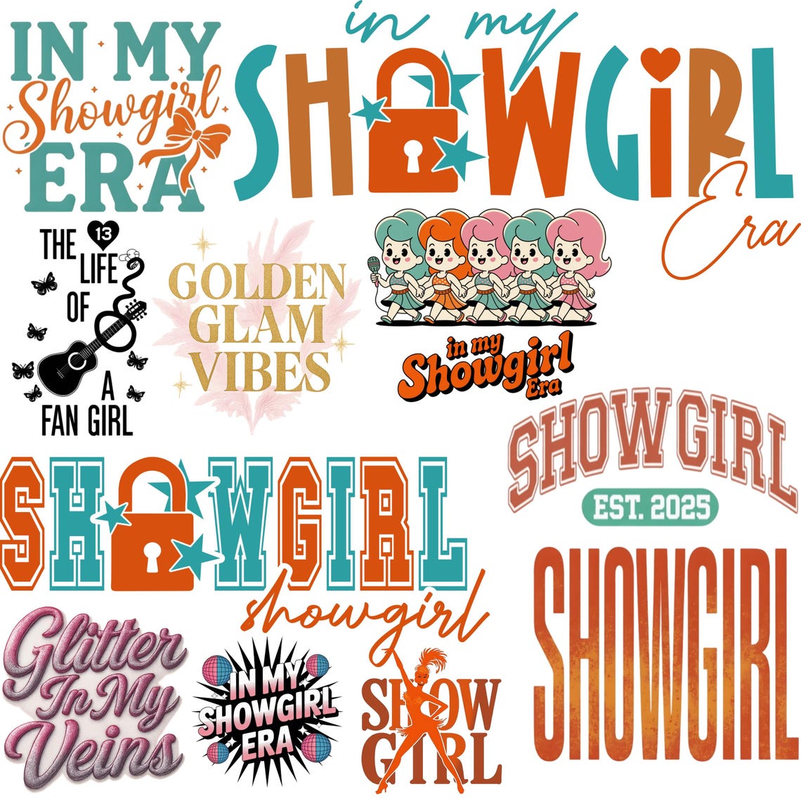 Showgirl Era PNG Bundle, Retro Graphics (digital Download) - Etsy
