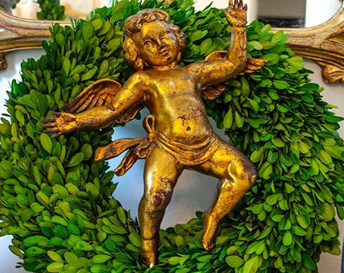 Rare Antique Italian Cherub Florentine Wood Gesso Gold - Etsy