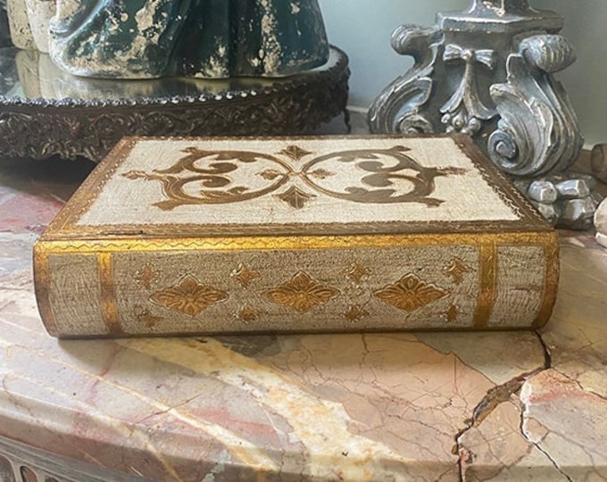 Vintage Florentine Box, Book Design, Wood, Italian, Made in Italy - Etsy