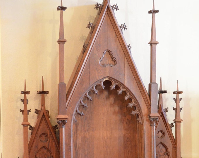 Antique Church Altar Niche, Oak, Gothic - Etsy