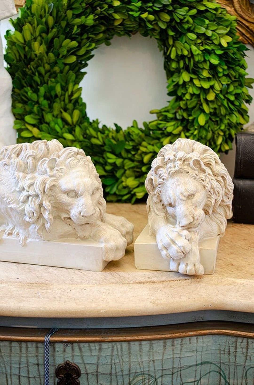 Pr Vatican Lion Statues, Large Size, Bookends - Etsy