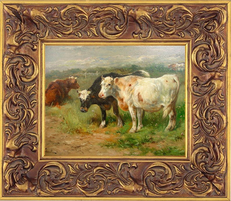 Fab Cow Print on Canvas - Etsy