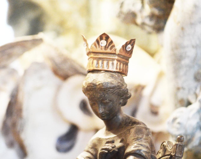 Antique Victorian Lady Statue Garniture Spelter Clock Topper - Etsy