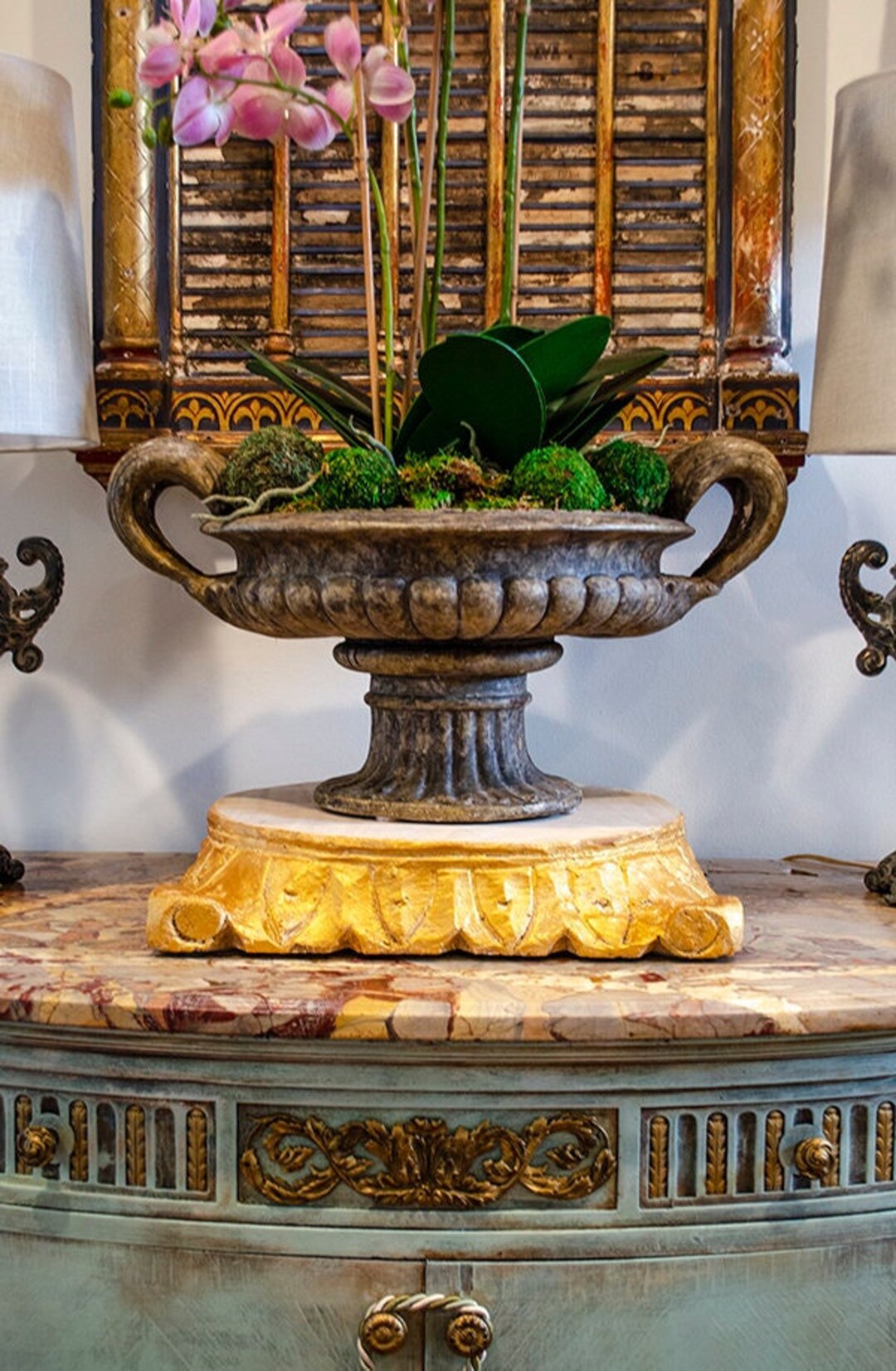 Lg Architectural Wood Capital Gilded Display Pedestal - Etsy