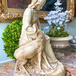 Vintage Marian of Rylstone Statue, Marwal, 1950's, Woman With Deer - Etsy