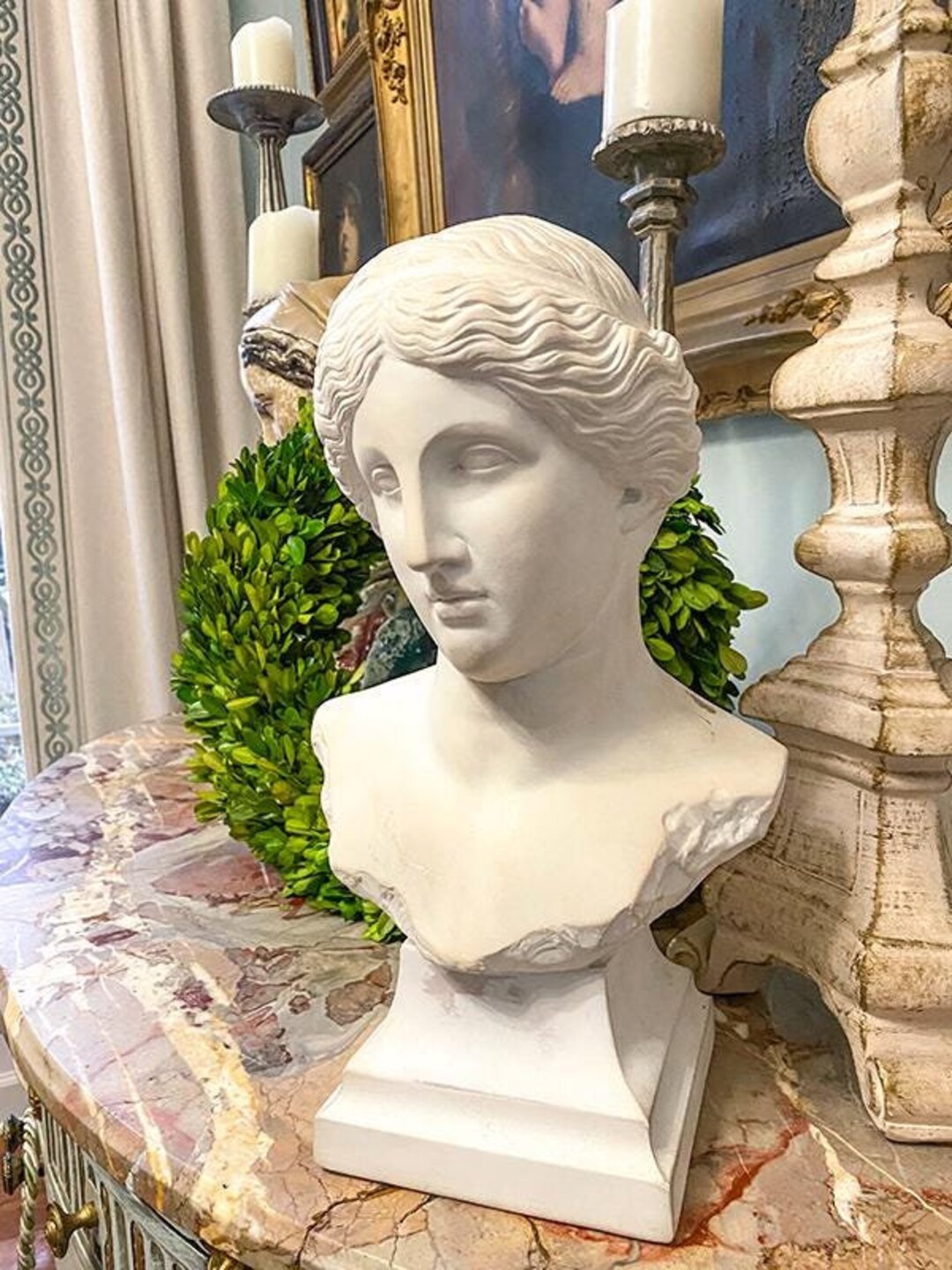 Vintage Female Greek Bust, Aphrodite, Plaster - Etsy
