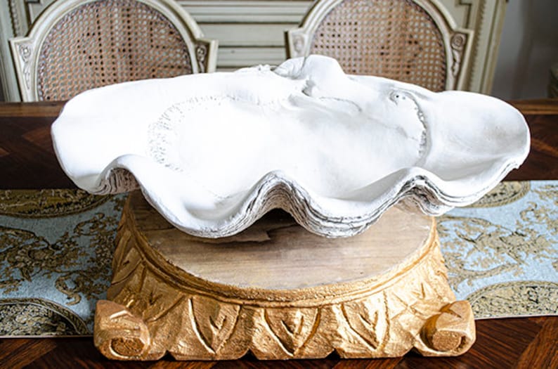 Large Faux Clam Shell: Plaster Display Piece (22.5" Long) - Etsy