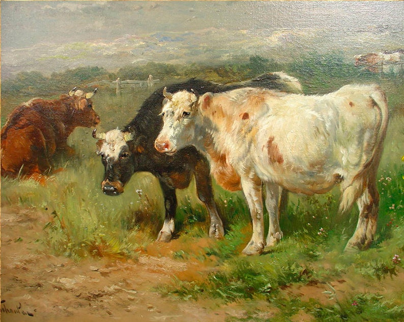 Fab Cow Print on Canvas - Etsy