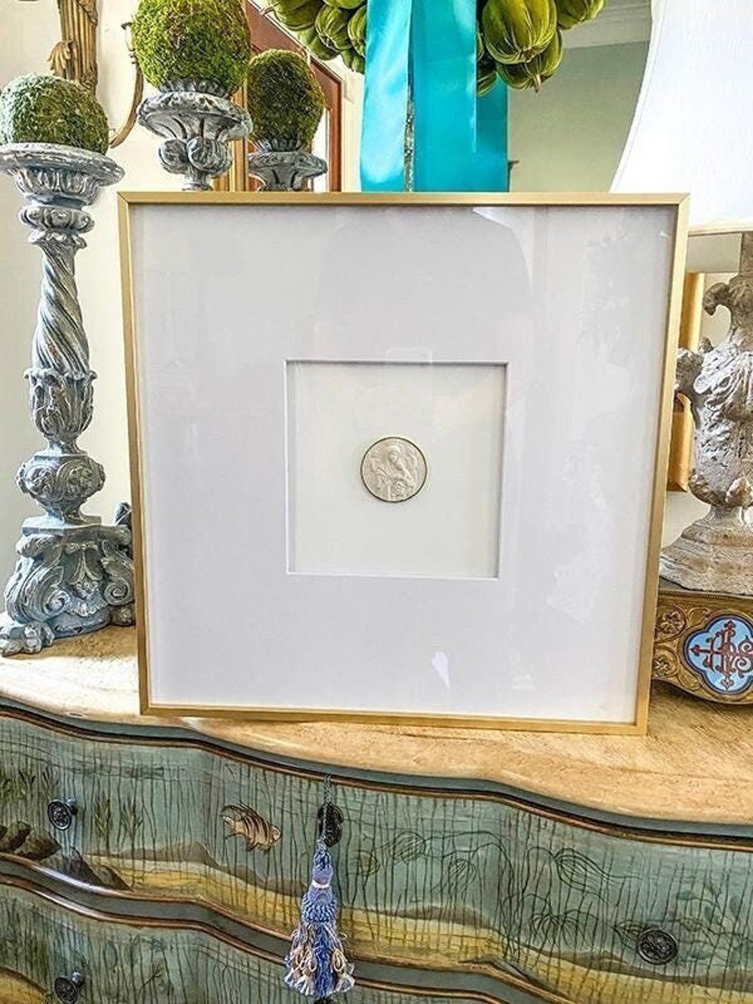 Framed Plaster Intaglio Art: Gold Frame, Religious Decor - Etsy