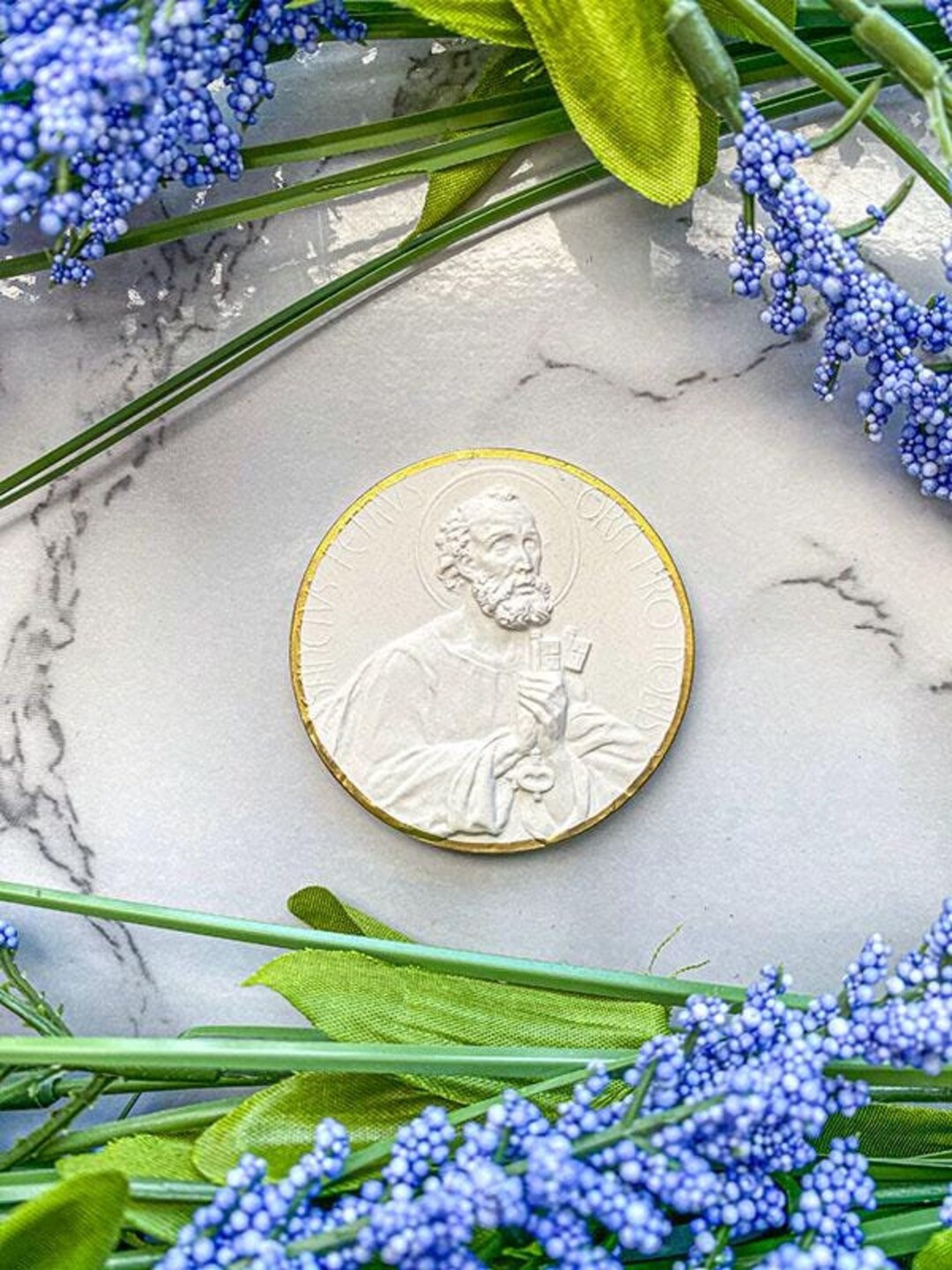 Religious Intaglio, Saint Peter, Plaster - Etsy