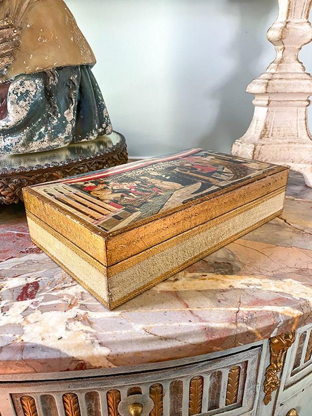 Lg Vintage Italian Florentine Box, Italy - Etsy