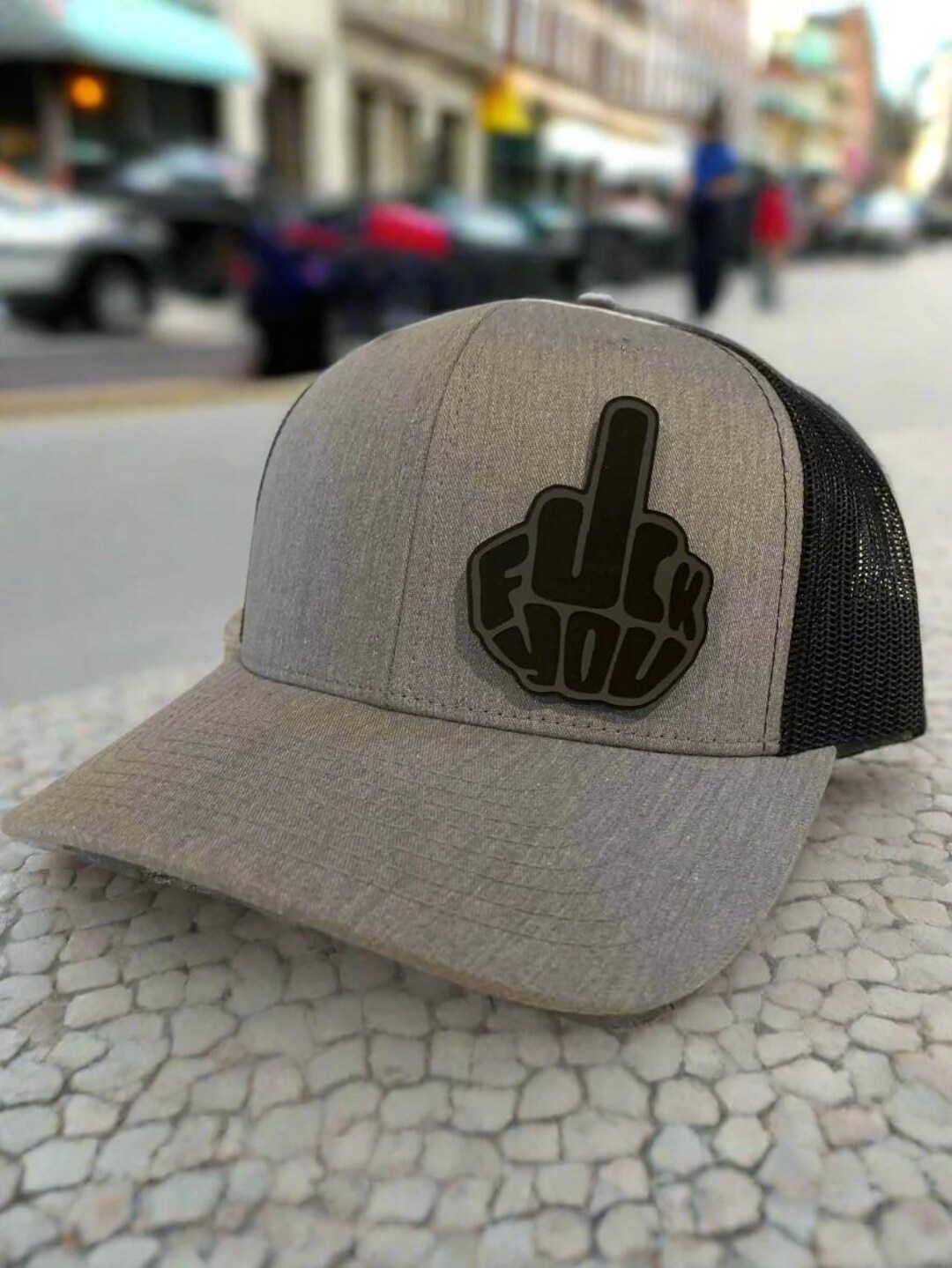 Leather Patch Hats, Finger Flip, High Quality Adhesive Backing, Funny ...
