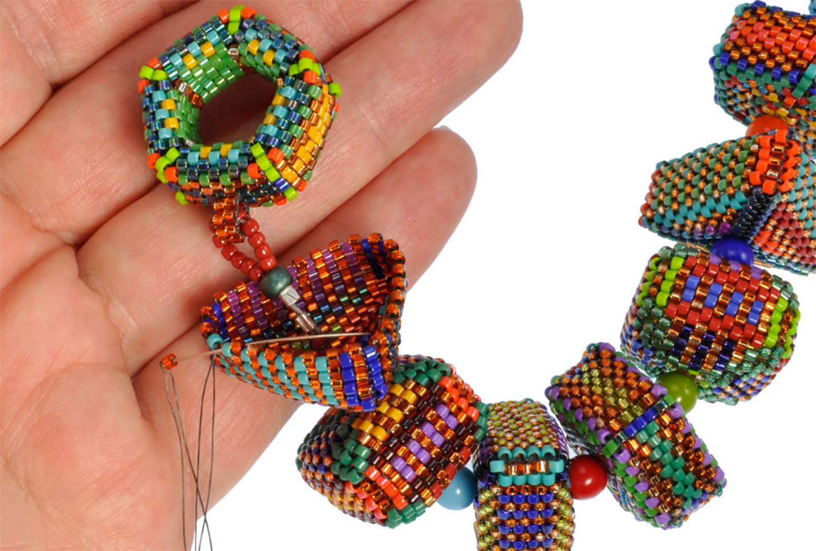 The carnival Geometric Beaded Beads Bracelet - Etsy