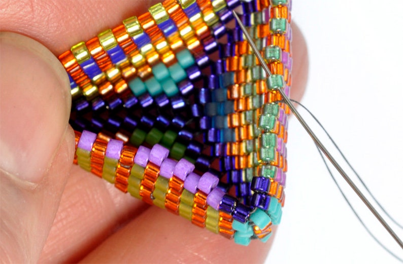 Tutorial (PDF) for the "carnival" Geometric Beaded Beads Bracelet - Etsy