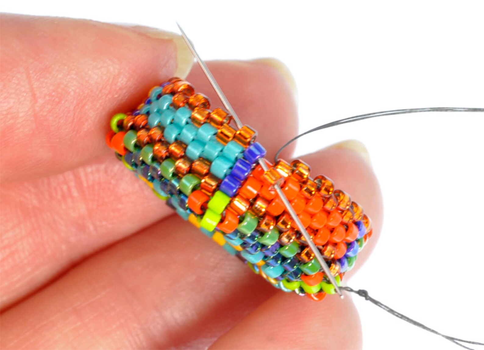 Tutorial (PDF) for the "carnival" Geometric Beaded Beads Bracelet - Etsy