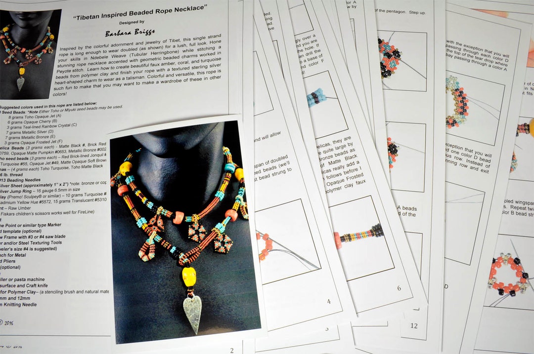 Tutorial for the "tibetan Inspired Beaded Rope Necklace" - Etsy