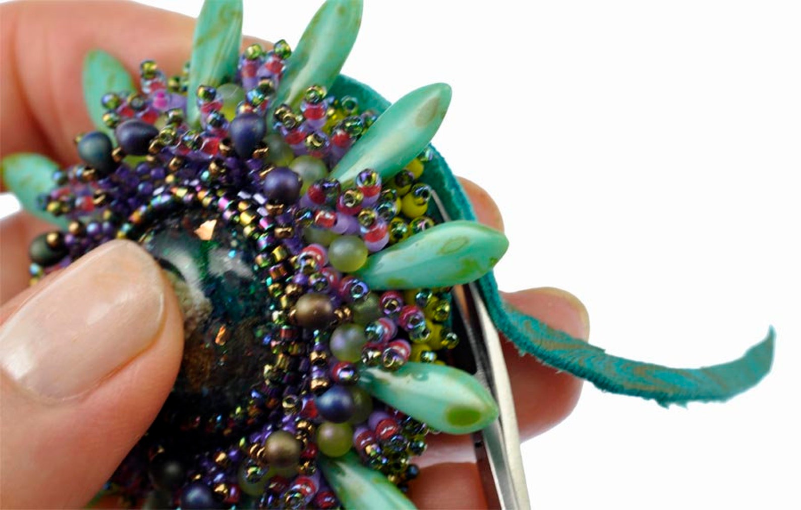 The "marine Life" Bead Embroidered Brooch Kit - Etsy