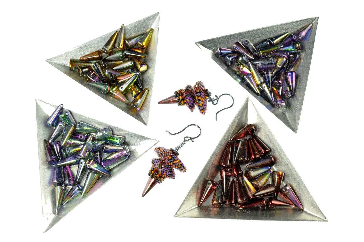Tutorial for the triangular Drop Earrings and Variation inspired by ...