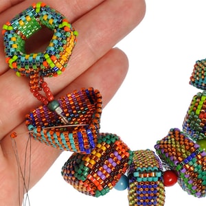 Tutorial (PDF) for the "carnival" Geometric Beaded Beads Bracelet - Etsy
