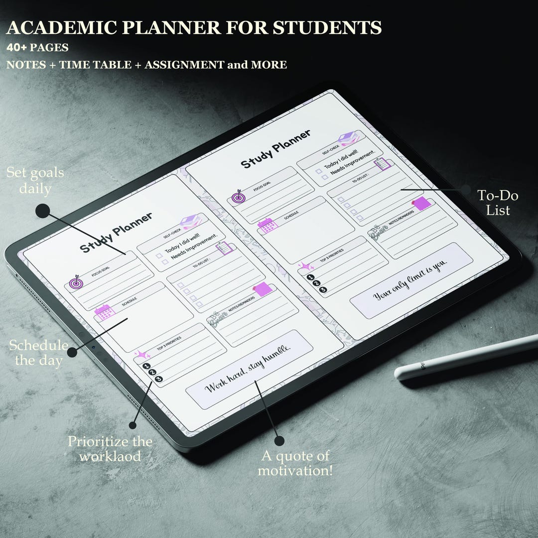 2026 Student Planner | Minimalist Academic Organizer (digital Download ...