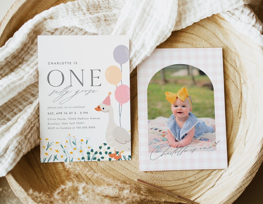 Silly Goose Birthday Invitation Template: Editable Country Party Decor ...