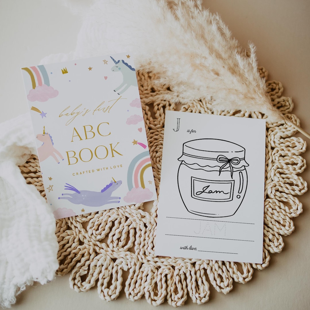 Baby's First ABC Coloring Book: Hand Drawn, Printable (PDF) - Etsy