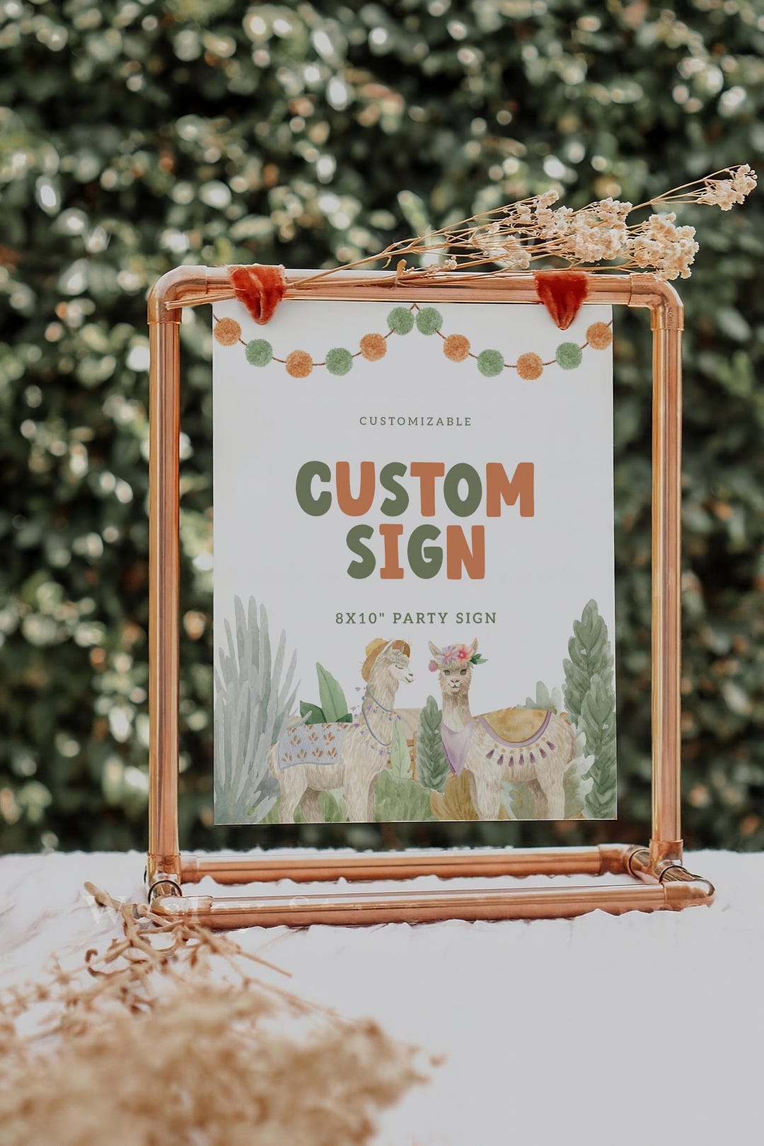Editable Llama Custom Sign, Birthday Decor, Llama Fiesta Themed ...