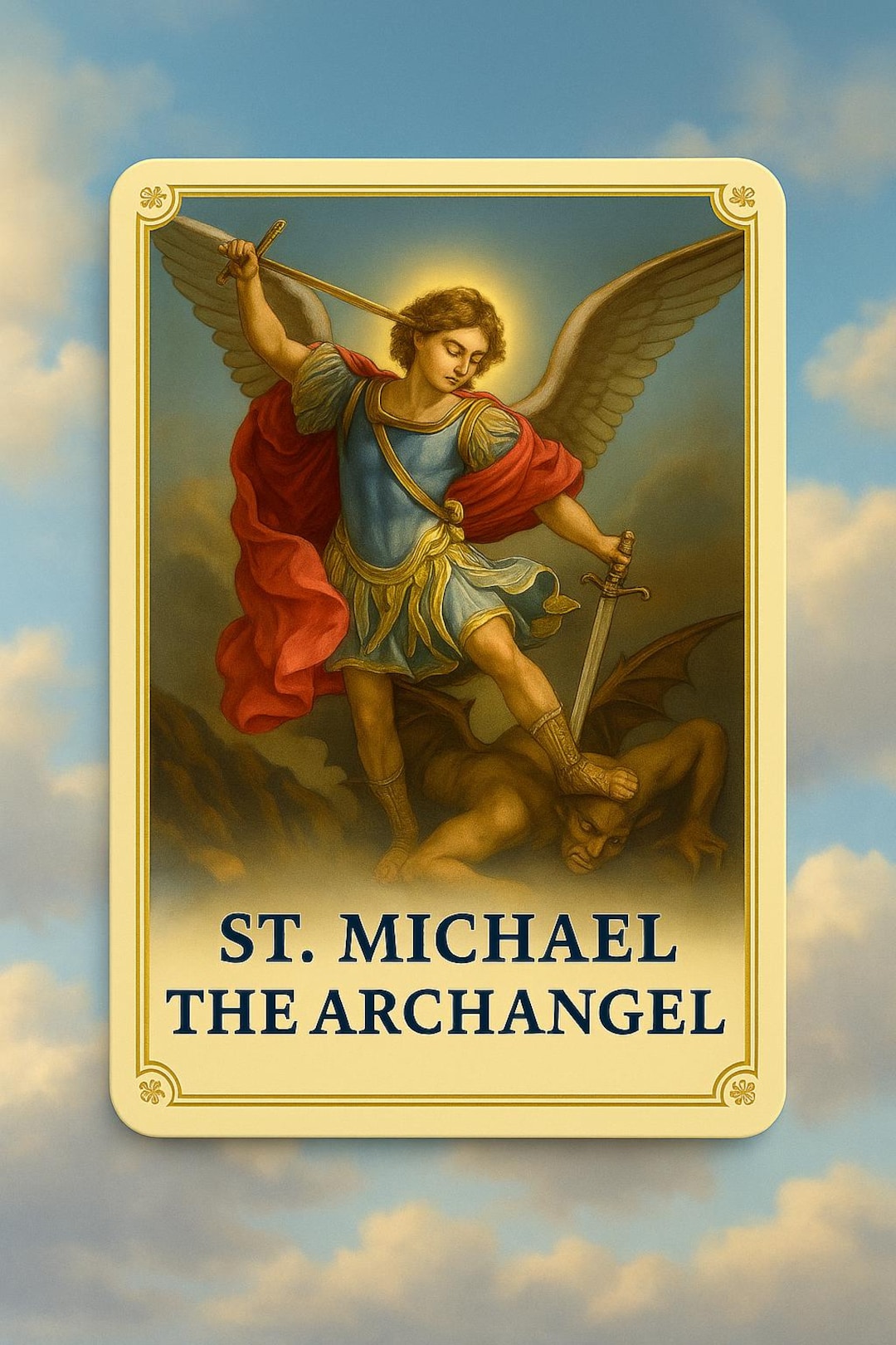 Saint Michael Prayer Card | Catholic Printable | Christian Digital ...