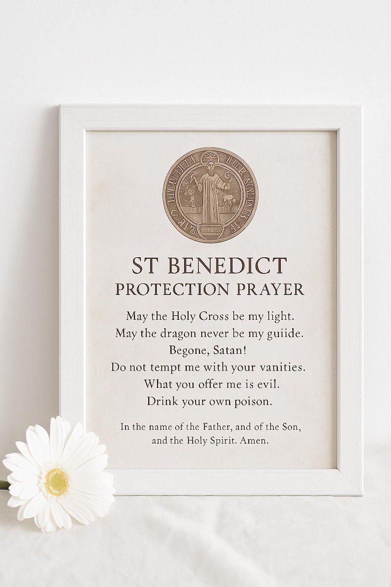 St Benedict Protection Prayer • Catholic Printable Wall Art • St ...