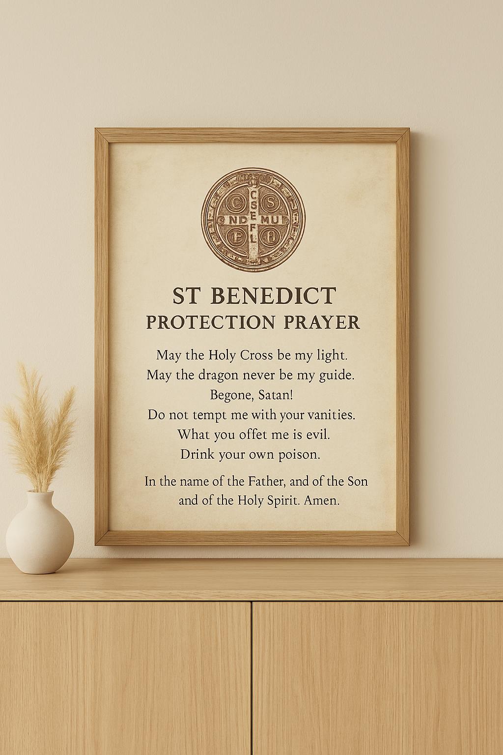 St Benedict Protection Prayer • Catholic Printable Wall Art • St ...
