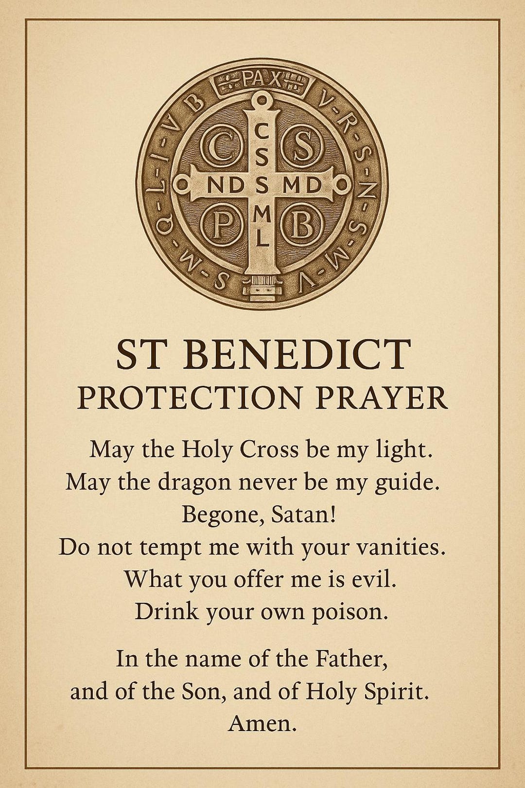 St Benedict Protection Prayer • Catholic Printable Wall Art • St ...