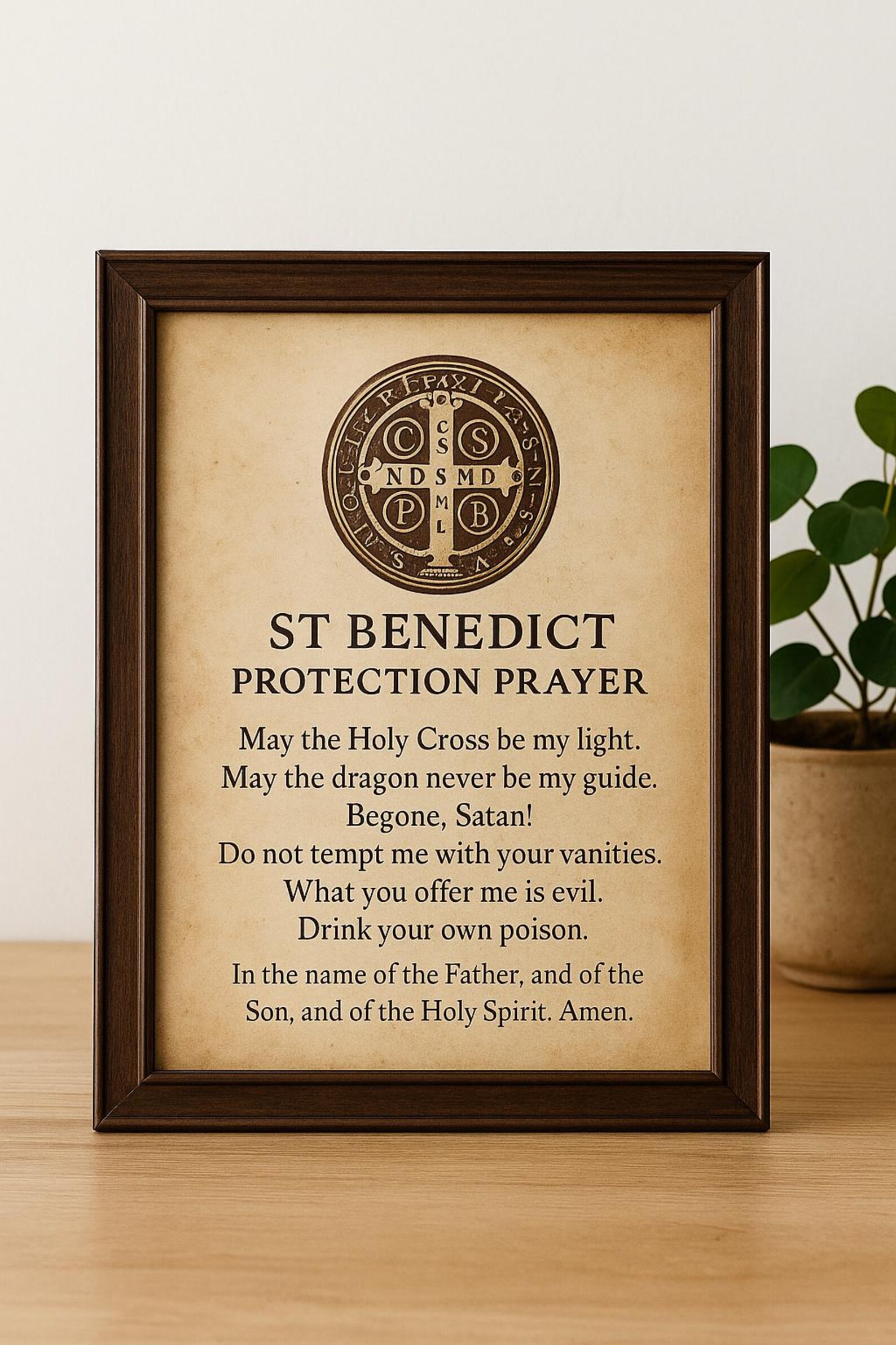 St Benedict Protection Prayer • Catholic Printable Wall Art • St ...