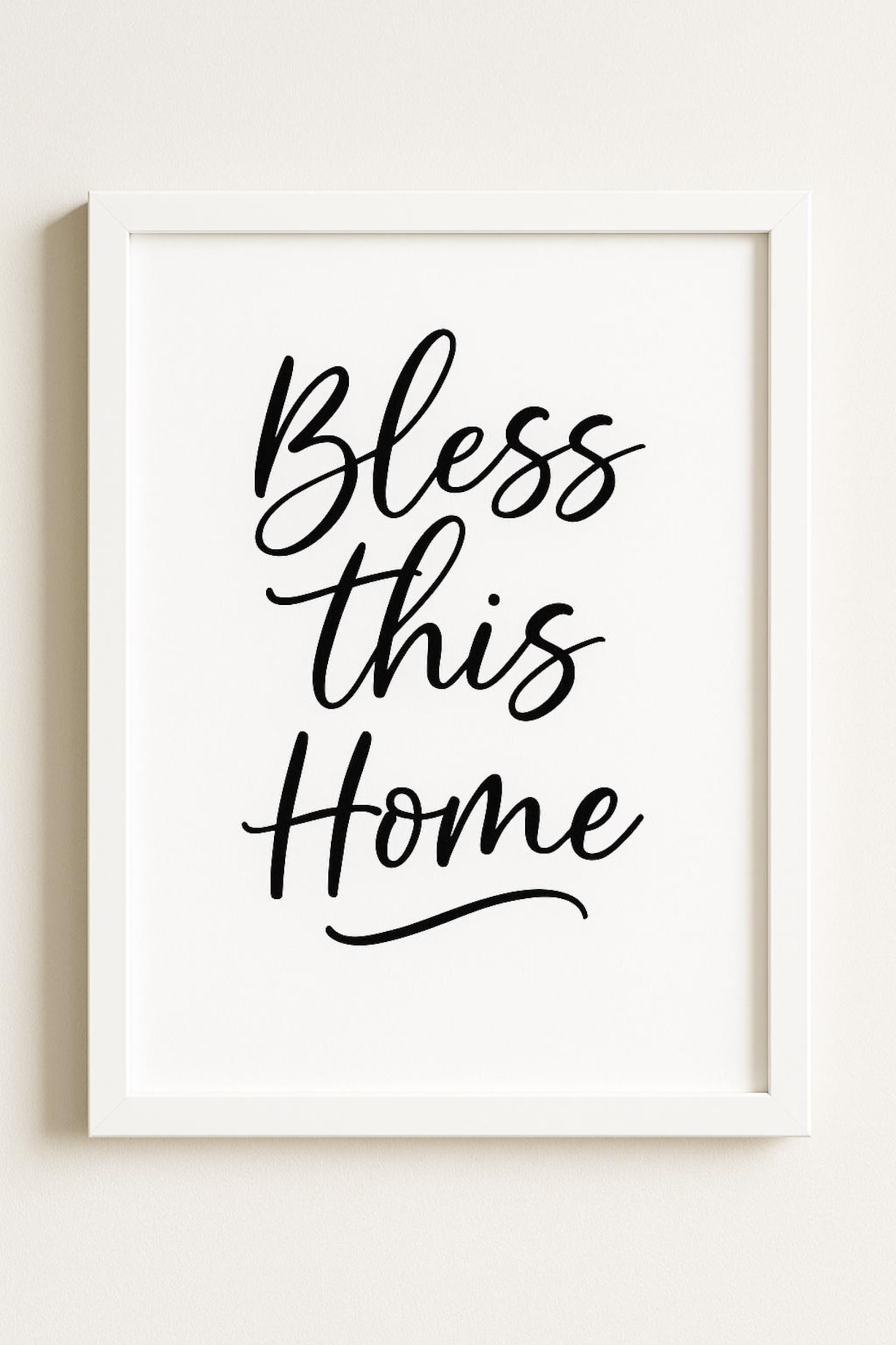 Bless This Home Printable • Modern Script Wall Art • Home Blessing ...
