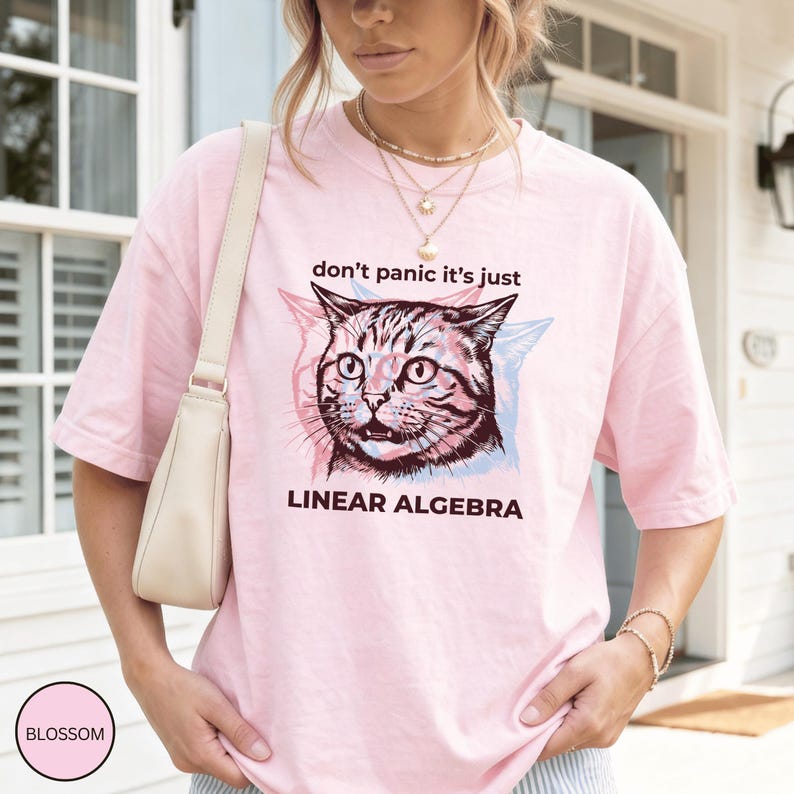 Linear Algebra Cat Shirt, Funny Math Teacher Comfort Colors Gift Tee - Etsy