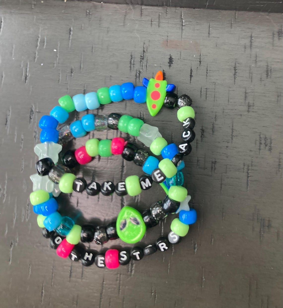 Alien Kandi Bracelets Singles Mix 3 Pack - Etsy