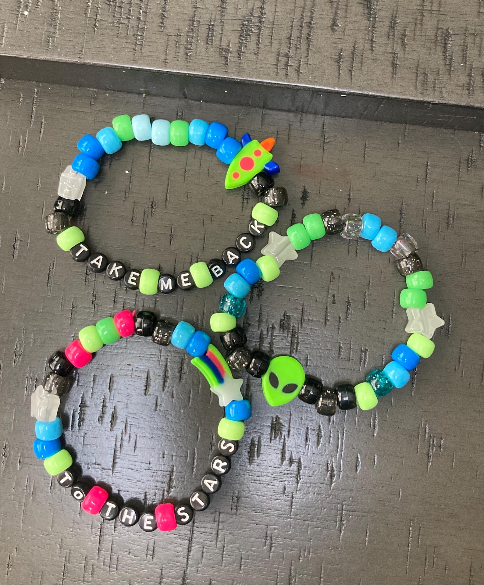 Alien Kandi Bracelets Singles Mix 3 Pack - Etsy