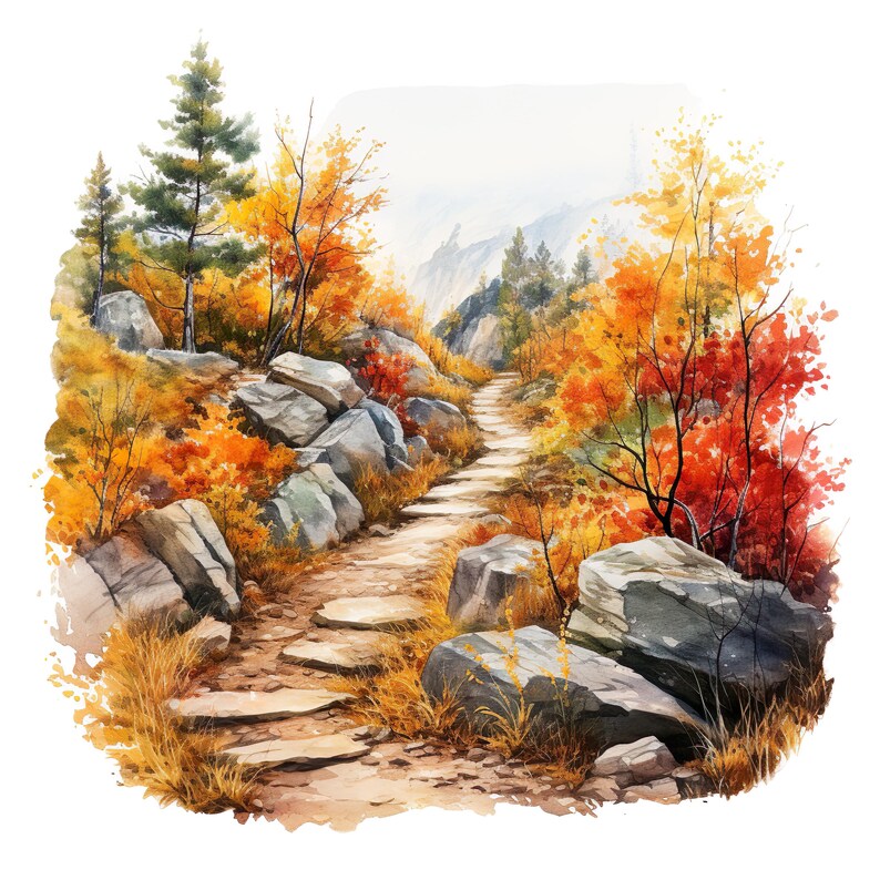Autumn Forest Path Wall Art Bundle Printable | Fall Nature Trail ...